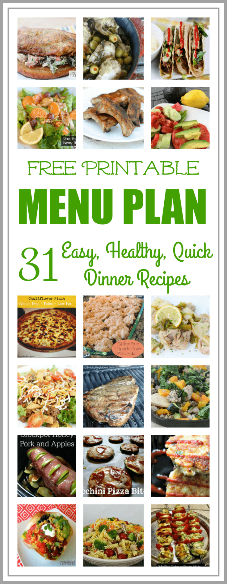 Easy And Healthy Dinner Meal Plan A Month Of Recipes Easy And Healthy Dinner Meal Plan A Month Of Recipes