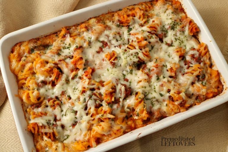 Easy Pasta Bake Recipe with Spaghetti Sauce and Cheese
