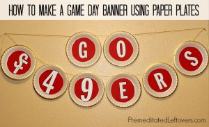 DIY Game Day Banner Using Paper Plates