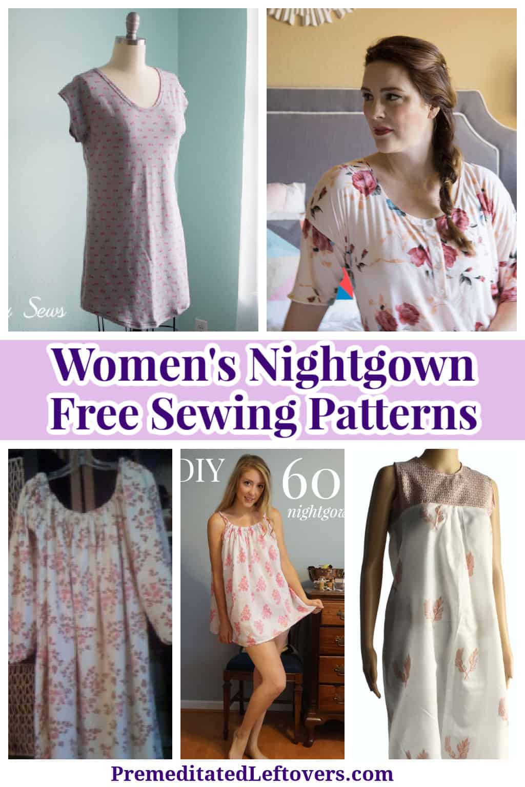 10 Free Women's Nightgown Patterns - Easy Sewing Patterns