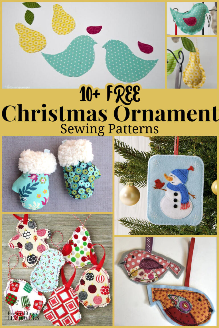 10 Free Ornament Sewing Patterns