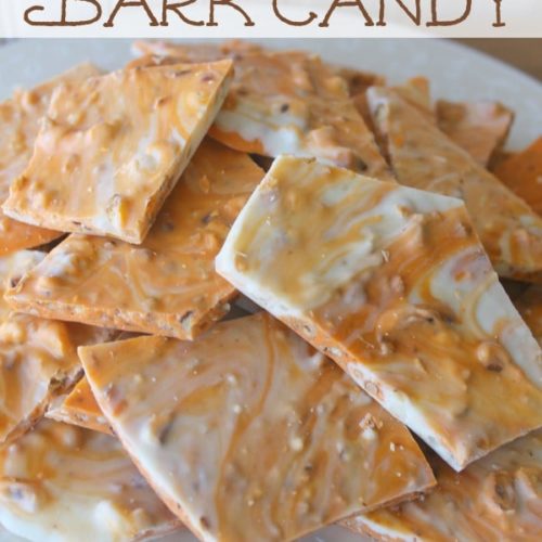 Pumpkin Spice Bark Candy Recipe with Pretzels