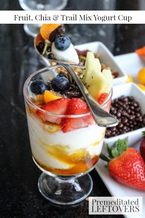 Fruit, Chia, and Trail Mix Yogurt Cup Recipe