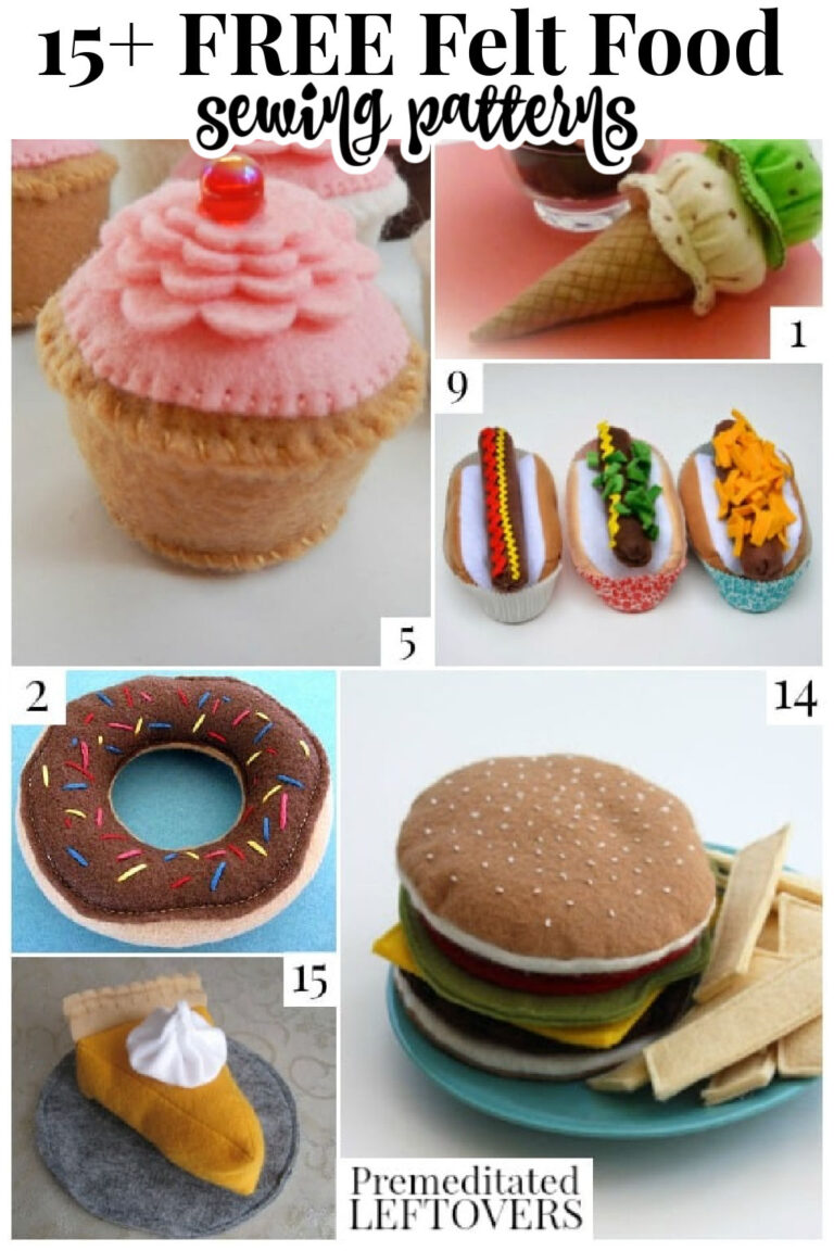 15 Free Felt Food Sewing Patterns