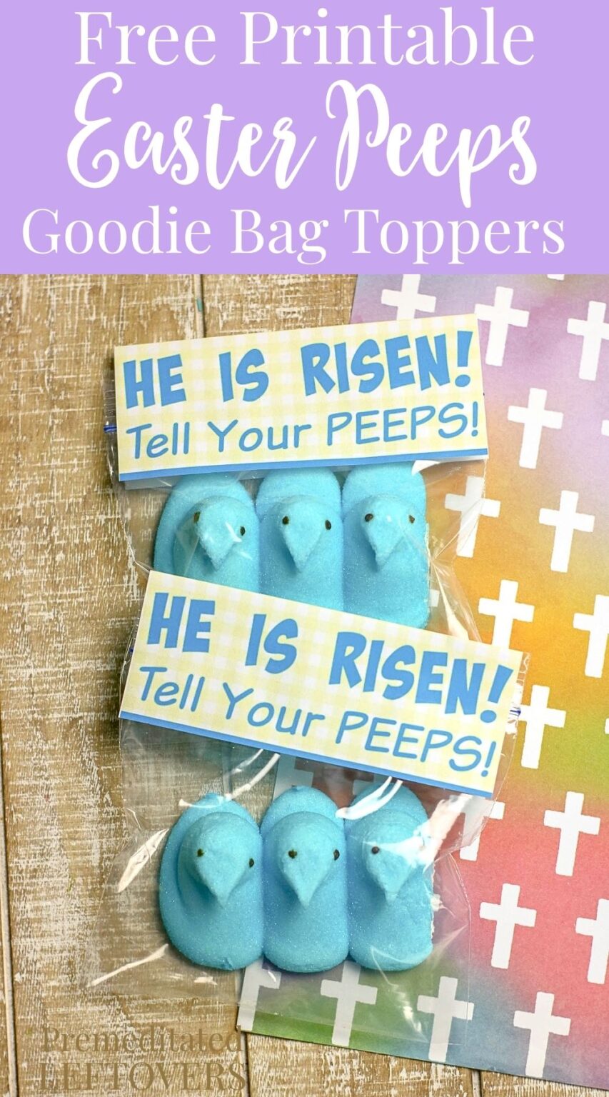 Easter Peeps Goodie Bag with Printable Topper